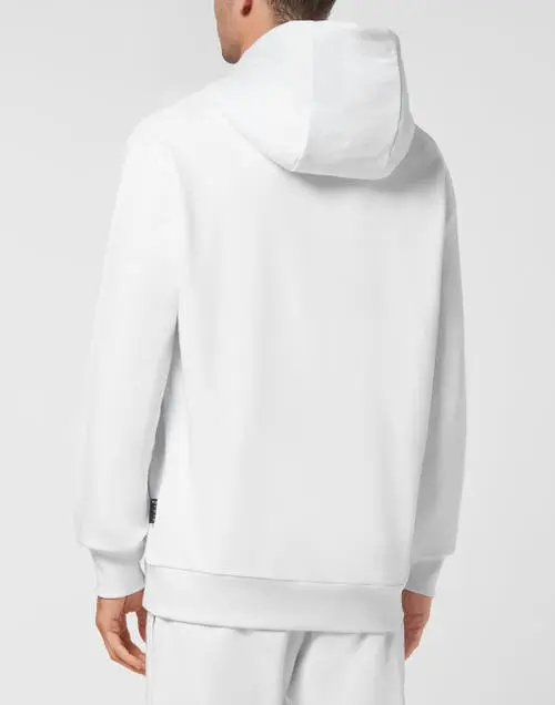 Philipp Plein Hexagon Skull Graphic Cotton Hoodie