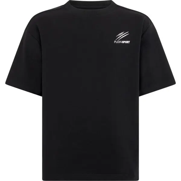 PLEIN SPORT Pique Round Neck T-shirt Icon - Black