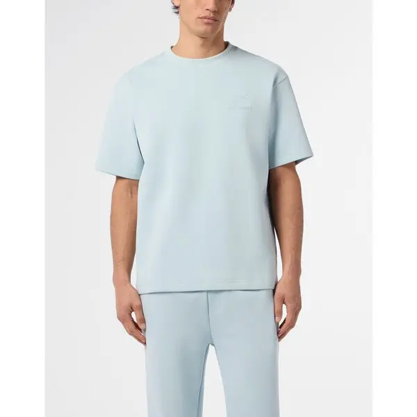 PLEIN SPORT Pique Round Neck T-shirt Icon - Lightblue