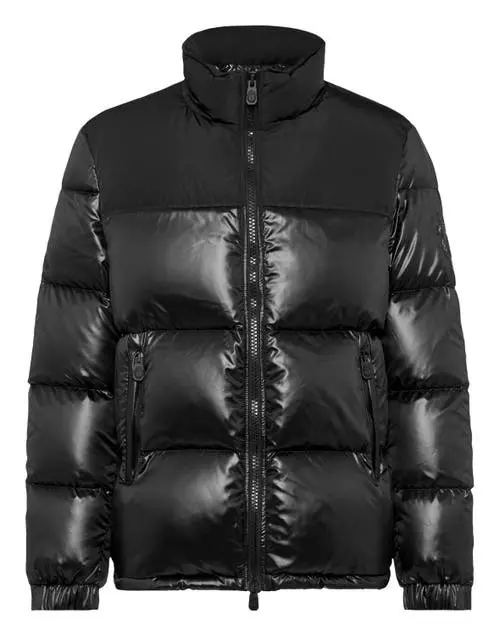 BILLIONAIRE Nylon Down Jacket Bicolor Crest - Black