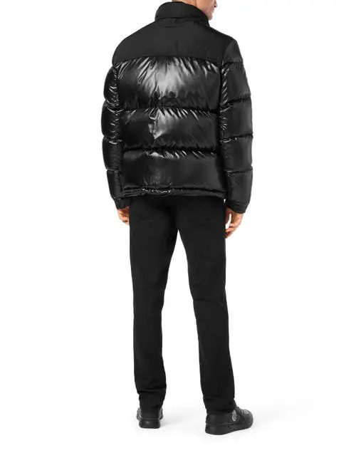 BILLIONAIRE Nylon Down Jacket Bicolor Crest