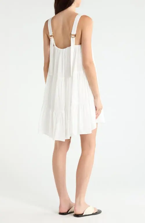 Elan Tiered Cover-up Dress - White