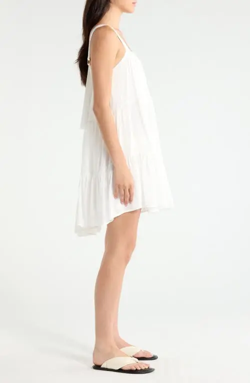 Elan Tiered Cover-up Dress - White
