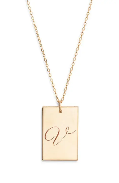 SET & STONES Stella Initial Pendant Necklace - Gold/v