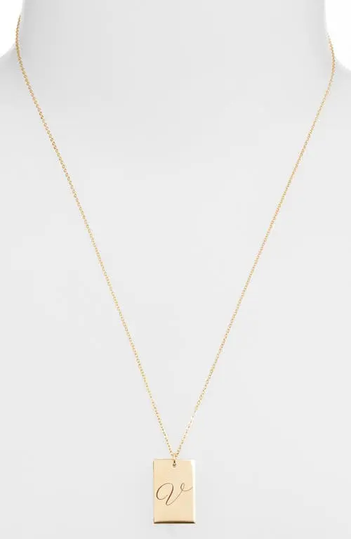 SET & STONES Stella Initial Pendant Necklace - Gold/v