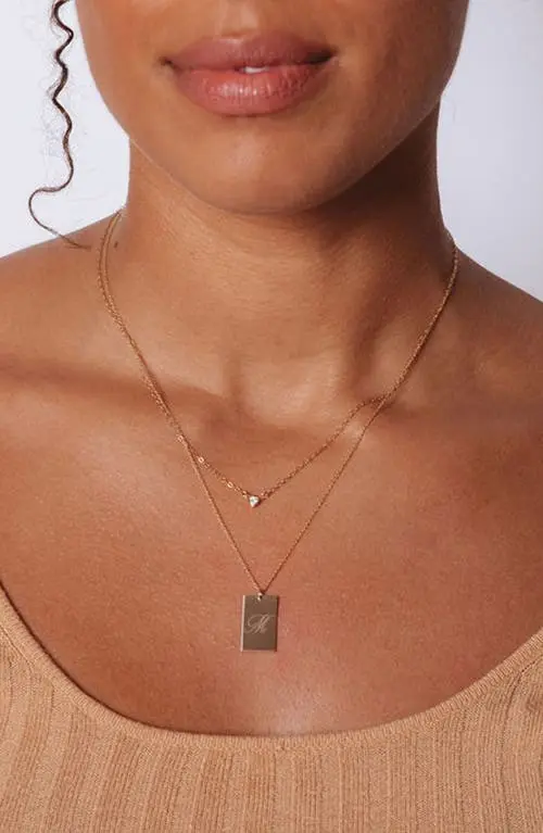 SET & STONES Stella Initial Pendant Necklace - Gold/f