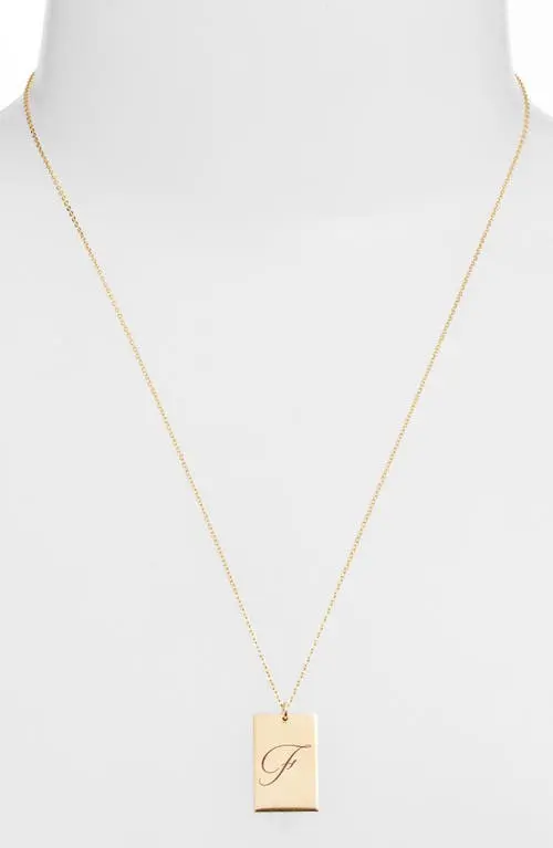 SET & STONES Stella Initial Pendant Necklace - Gold/f