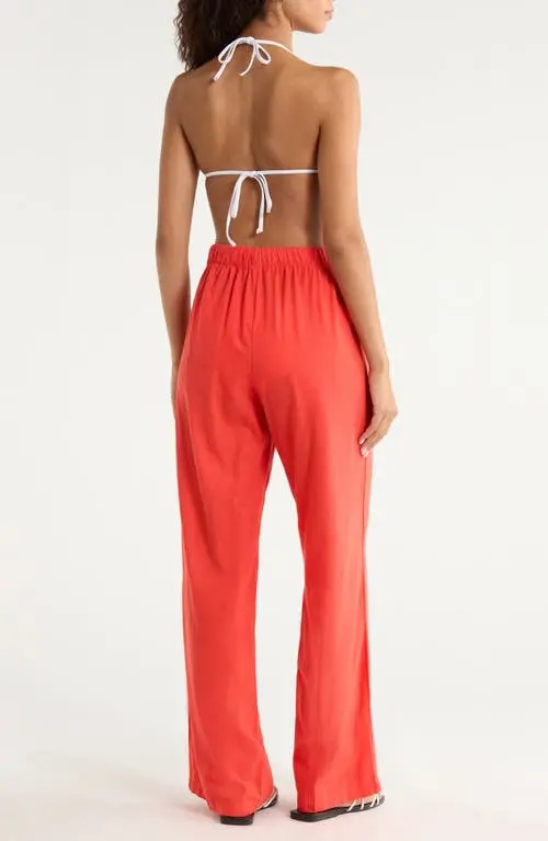 Elan Drawstring Wide Leg Cover-up Pants