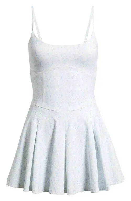LoveShackFancy Keelyn Mixed Print Tennis Dress With Built-in Shorts