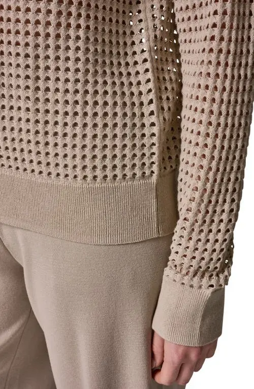 Donna Karan New York Cotton Pointelle Sweater