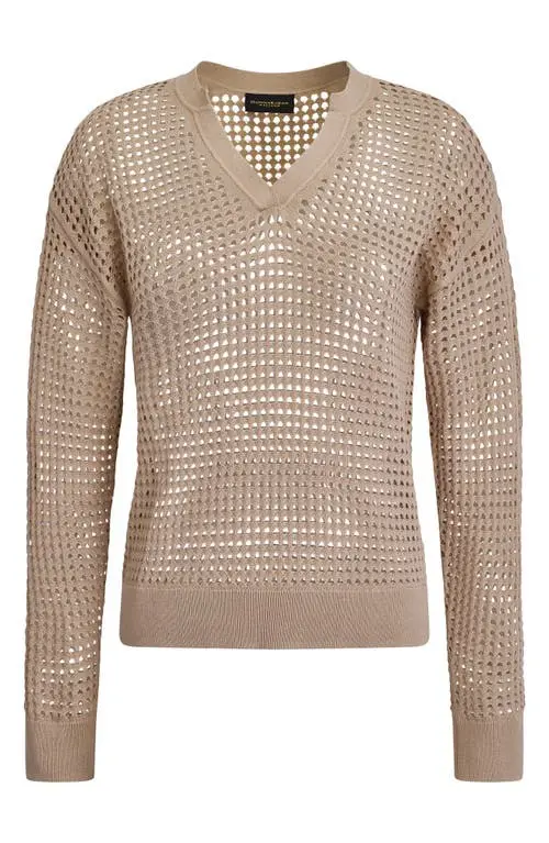 Donna Karan New York Cotton Pointelle Sweater