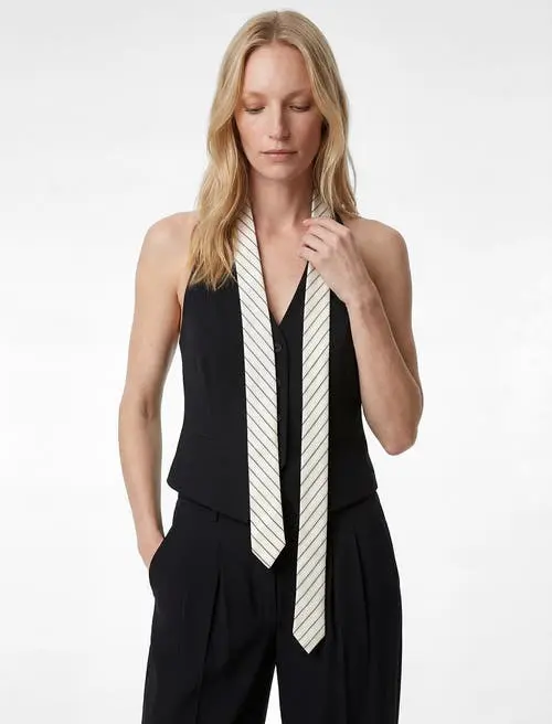 ZDNU 81041892 Slim Fit Sleeveless Structured Vest - Navy