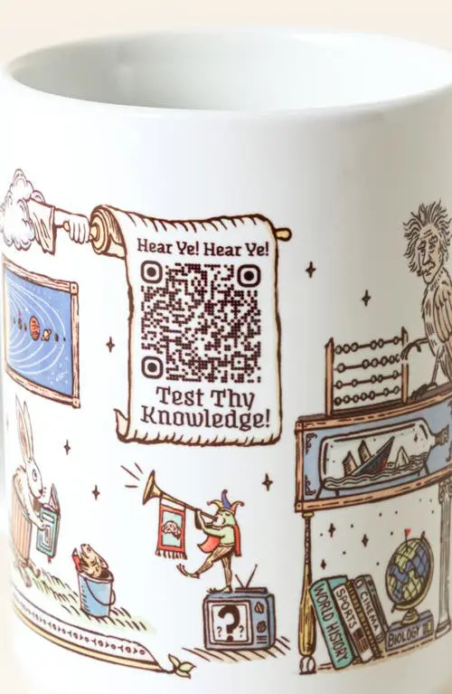 UNCOMMON GOODS Trivia Every Day Interactive Qr Mug