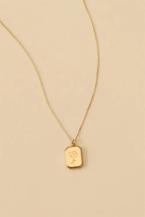 SET & STONES Audrey Birth Flower Necklace