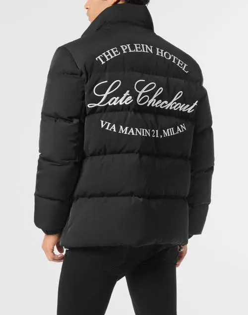 Philipp Plein Nylon Puffer Jacket Late Checkout - Black