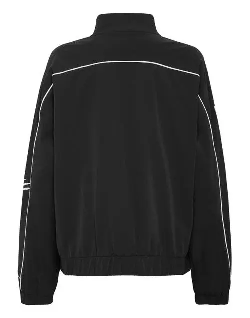PLEIN SPORT Nylon Piping Anorak With Long Sleeves - Black