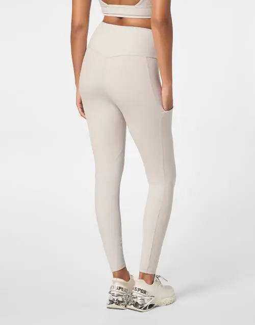 PLEIN SPORT Technical Fleece Jogging Leggings - Grey