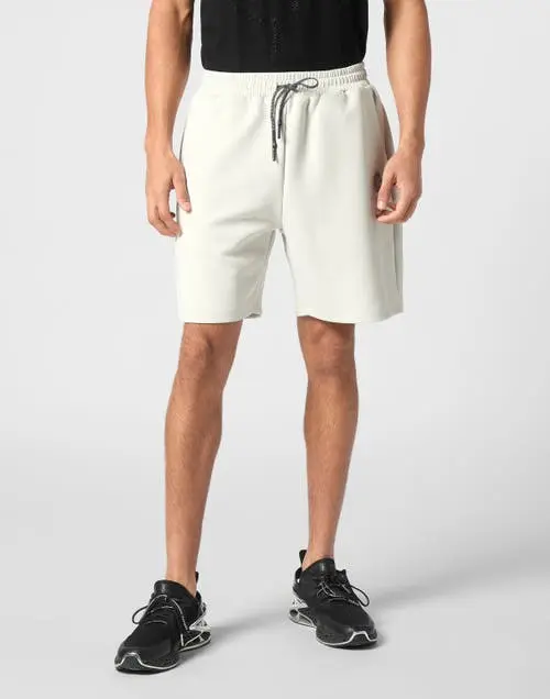 PLEIN SPORT Technical Loose Fit Jogging Shorts - Grey