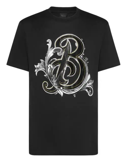 BILLIONAIRE T-shirt Round Neck Logo Lettering - Black