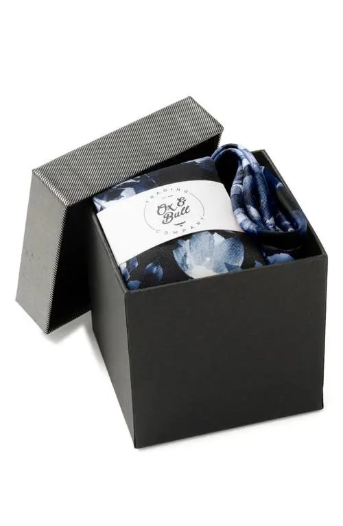 CUFFLINKS, INC. Silk Jacquard Floral Neck Tie And Pocket Square Set