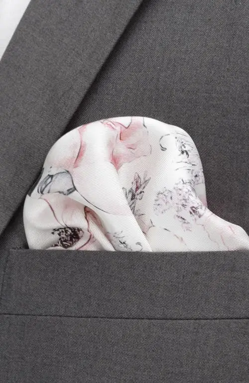 CUFFLINKS, INC. Silk Jacquard Floral Neck Tie And Pocket Square Set