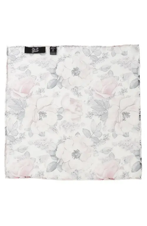 CUFFLINKS, INC. Silk Jacquard Floral Neck Tie And Pocket Square Set - Gray