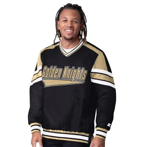 STARTER Vegas Golden Knights V-neck Pullover Jacket - Black