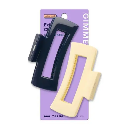 GIMME BEAUTY Rectangle Extra Grip Claw Clips - Beige