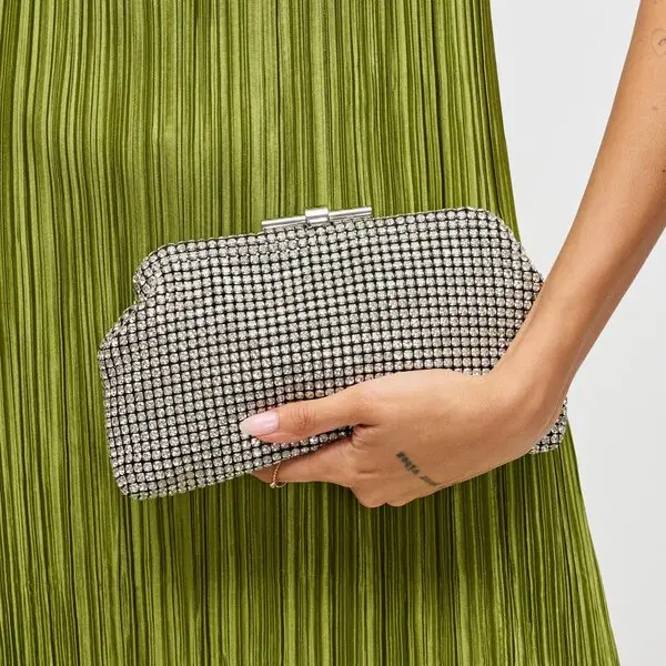 URBAN EXPRESSIONS Delfina Evening Bag - Silver