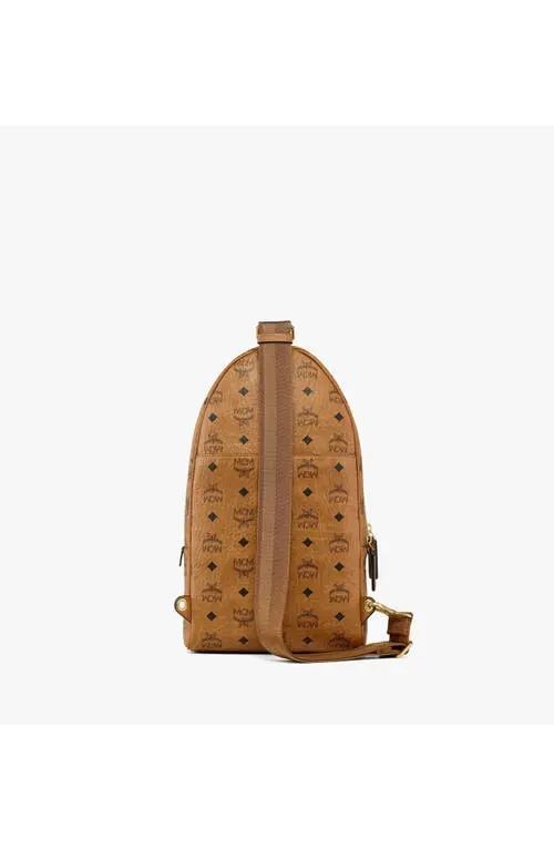 Mcm Small Aren Sling Bag In Visetos Monogram Canvas
