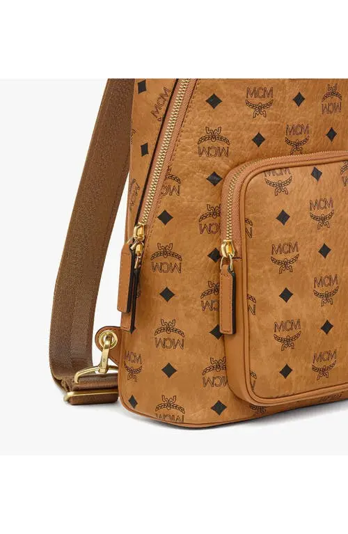 Mcm Small Aren Sling Bag In Visetos Monogram Canvas