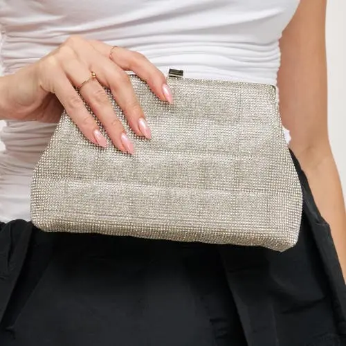 URBAN EXPRESSIONS Karla Evening Bag - Silver