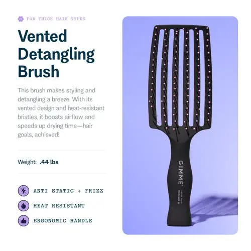 GIMME BEAUTY Vented Detangling Brush