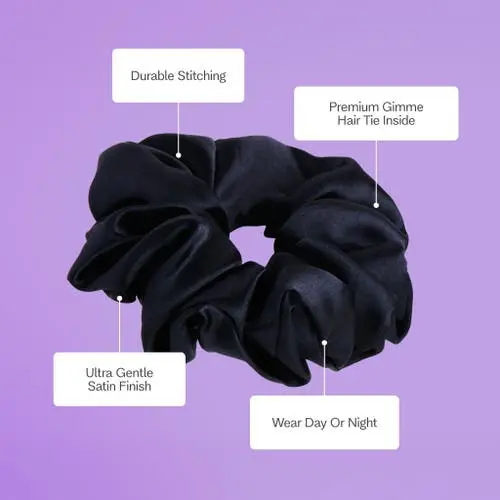 GIMME BEAUTY Large Satin Hair Scrunchies