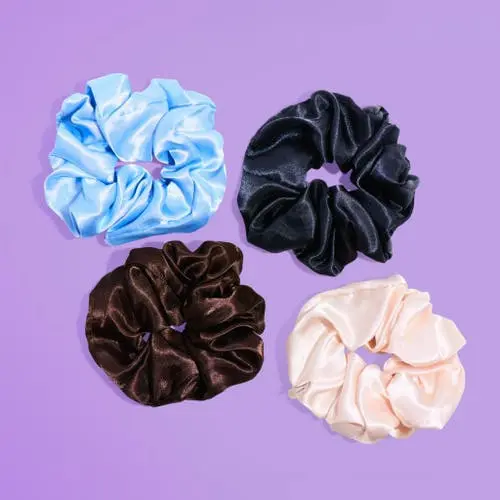 GIMME BEAUTY Large Satin Hair Scrunchies