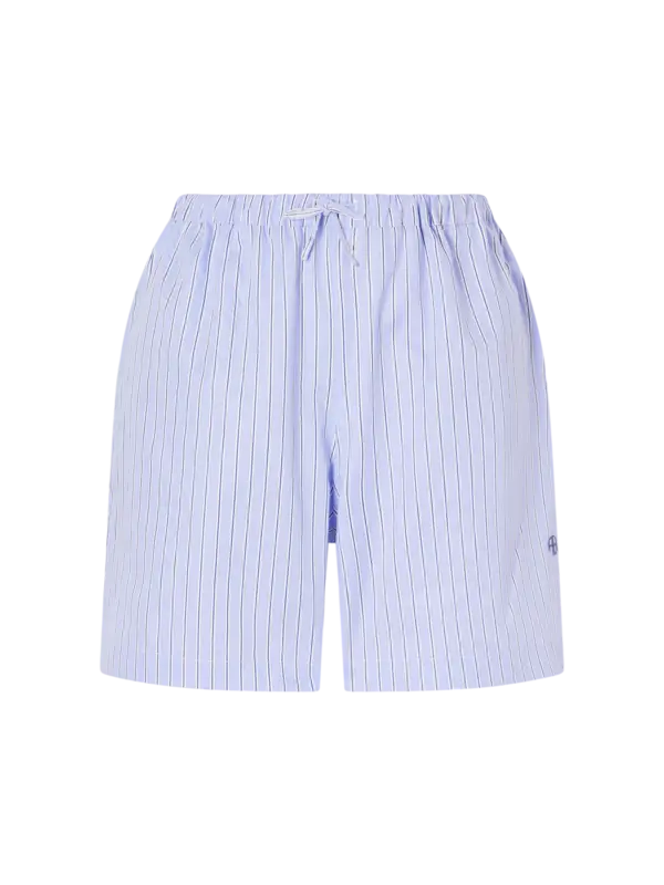 ANINE BING Ramy Striped Cotton Shorts