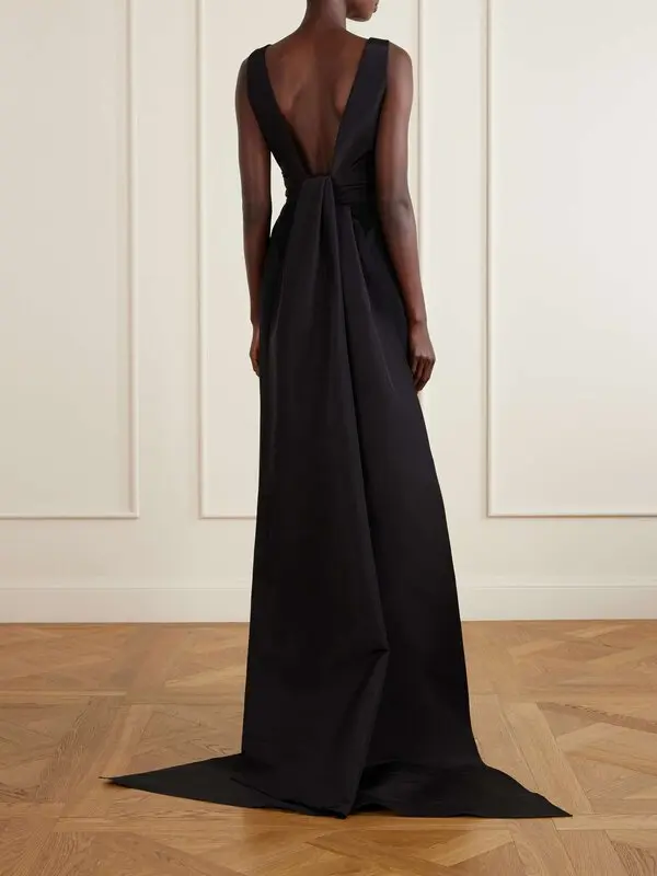 Carolina Herrera Bow-detailed Faille Gown