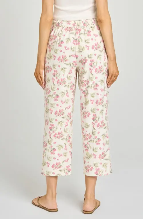 WAYF Stevie Raspberry Print Crop Pants