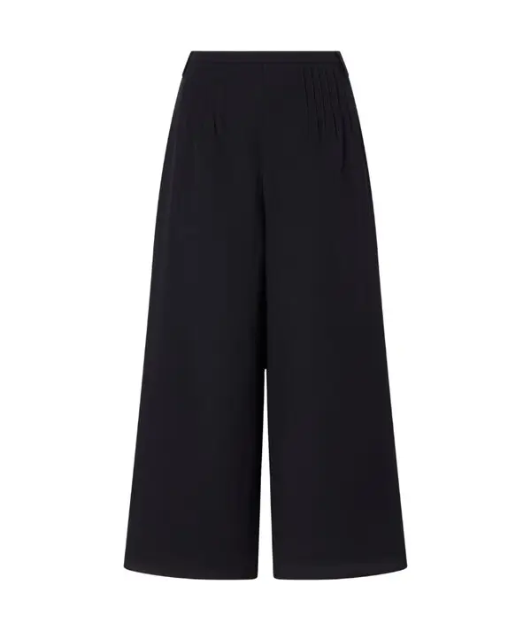 SIR. Beatrice Pintucked Cotton Wide-leg Pants - Black