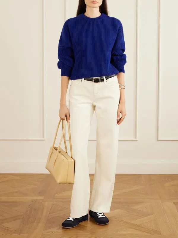 JAMIE HALLER Sacchetto Leather And Suede-trimmed Sneakers