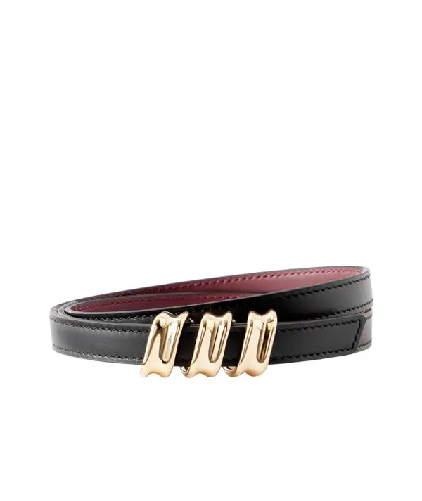 Loewe Coil Reversible Leather Belt - Black