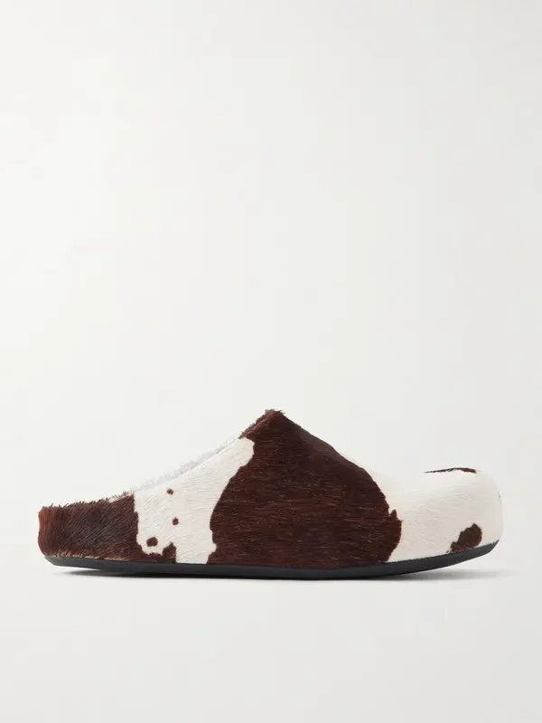 Marni Fussbett Calf Hair Clogs