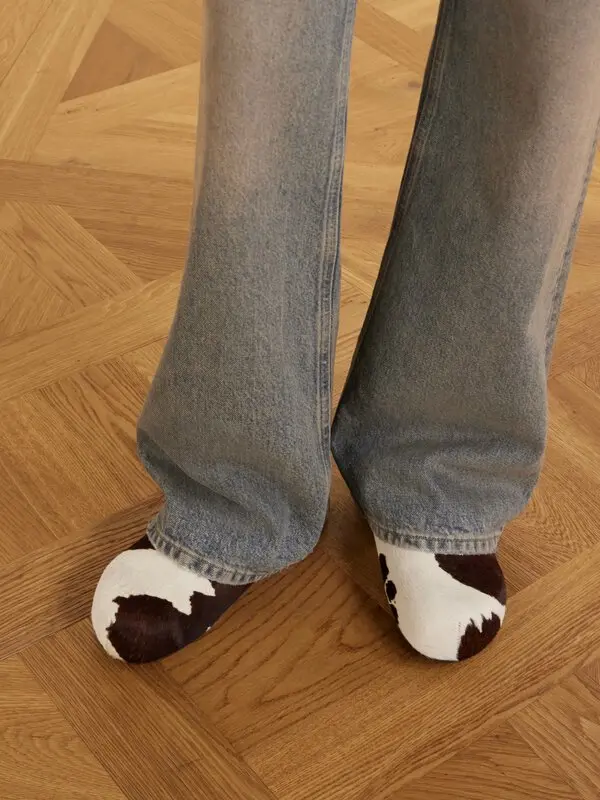 Marni Fussbett Calf Hair Clogs - Brown