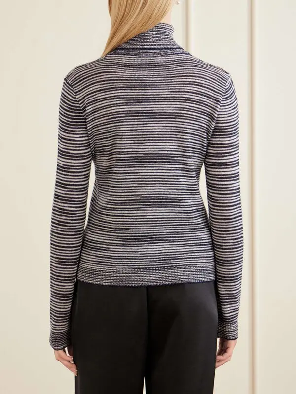 Missoni Striped Cashmere And Wool-blend Turtleneck Sweater