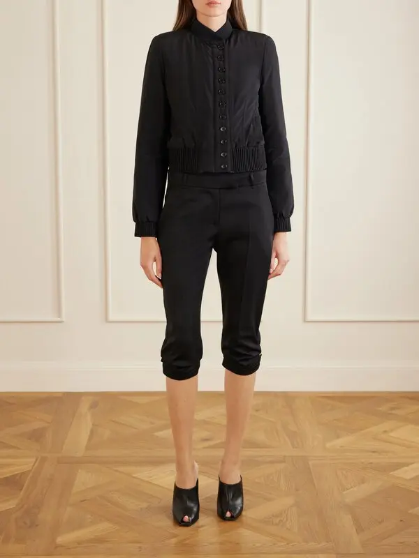 Alexander McQueen Wool Straight-leg Capri Pants