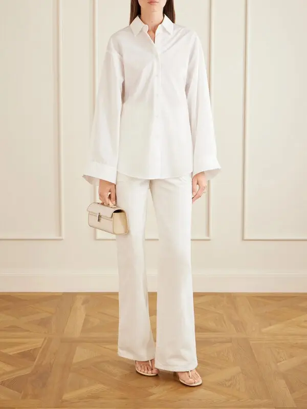 Savette Slim Symmetry Canvas And Leather Clutch - Neutrals