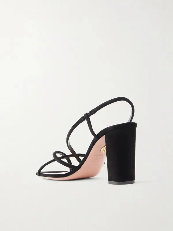 AQUAZZURA Horizon 85mm Suede Strap Sandals