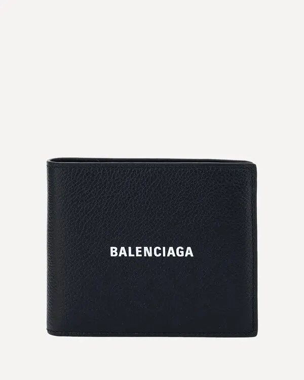 Balenciaga Leather Wallet - Black
