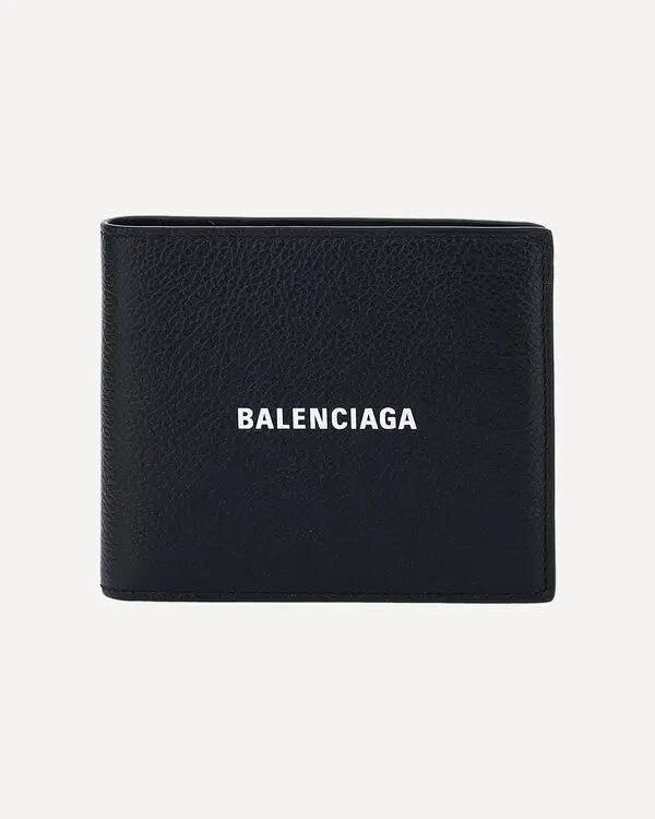 Balenciaga Leather Wallet - Black