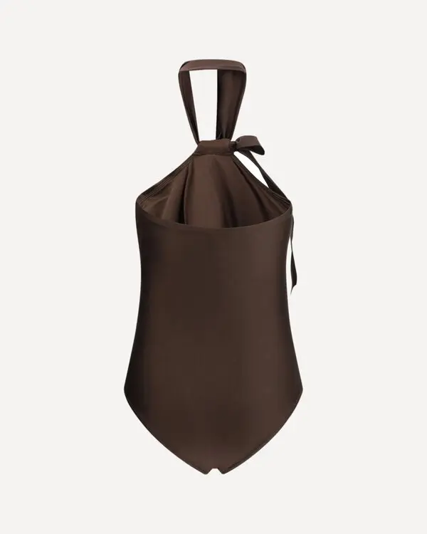 Zimmermann Awaken Tie Neck One-piece Bathing Suit